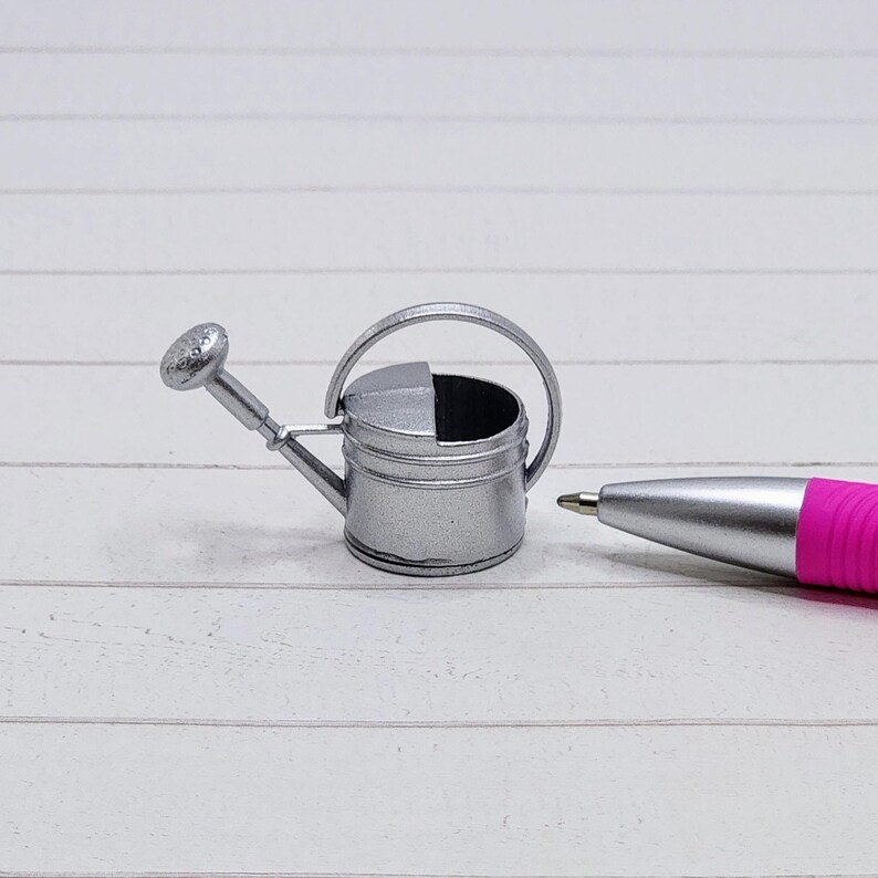 Miniature Watering Can,1:12 Scale,metal,silver,dollhouse Miniature ...