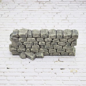TWO Miniature Stone Walls,faux Stone,miniature Brick Wall,reversible ...
