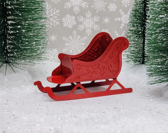 Miniature Sleigh,santa Sled,christmas Miniatures,dollhouse Sleigh,fairy ...