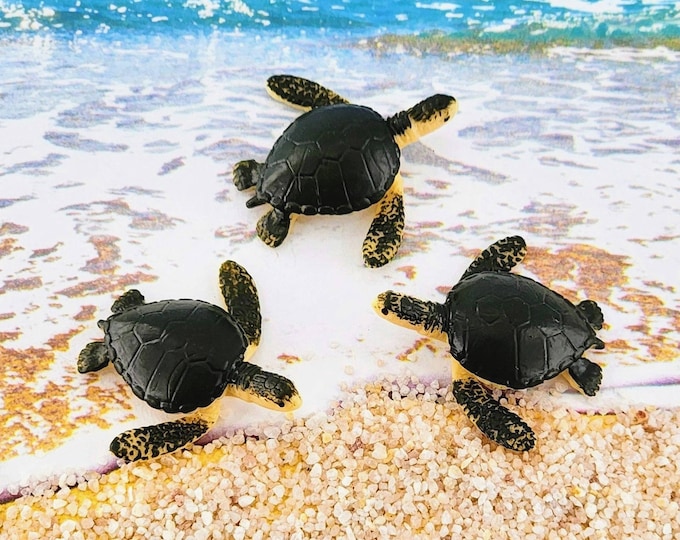 Miniature Sea Turtle,tiny Sea Turtle Figurine,beach Garden Supplies ...