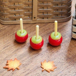 Miniature Caramel Candied Apples,1:12 Scale,toffee Apples,fall ...