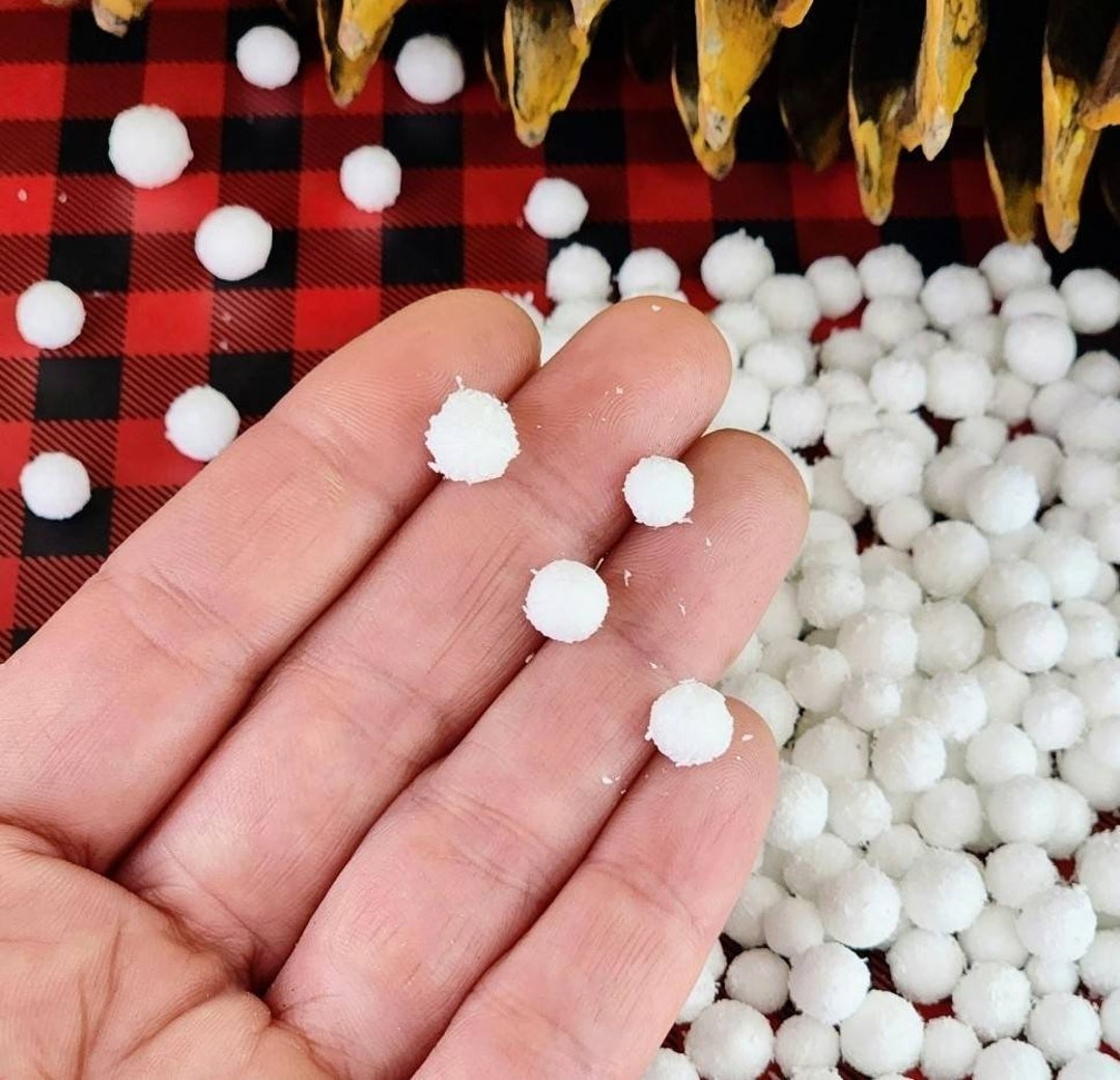 Mini Snowballs,flocked Miniature Snowballs,dollhouse Christmas ...