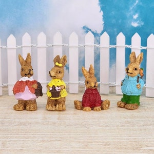 Miniature Easter Bunny,miniature Bunnies,easter Miniatures,dollhouse ...