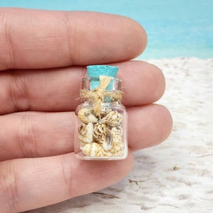 Miniature Beach Decor,miniature Jar of Seashells,dollhouse Beach Decor ...