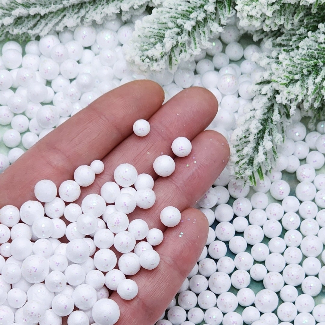 Mini Snowballs,glittered Miniature Snowballs,dollhouse Christmas ...