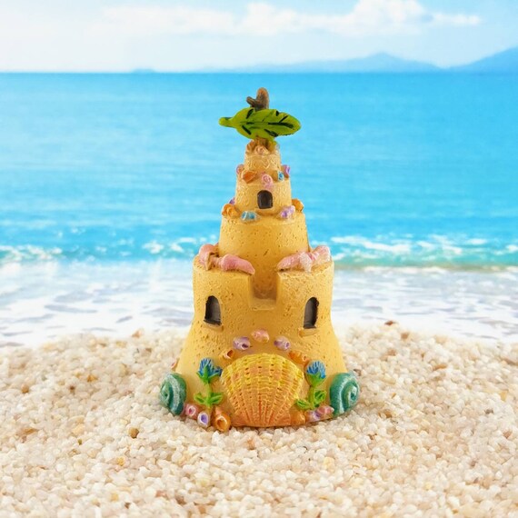 Miniature Sand Castlebeach Miniaturesmini Beach Gardenfairy | Etsy