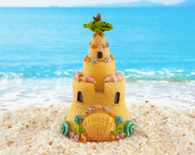 Miniature Sand Castle,beach Miniatures,mini Beach Garden,fairy Garden ...