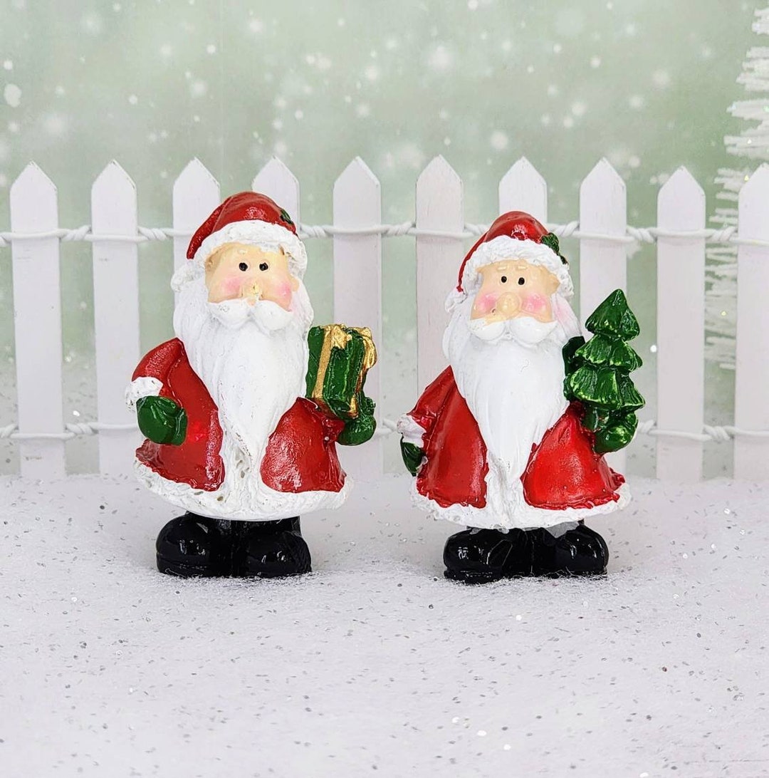 Miniature Santa,christmas Miniatures,dollhouse Christmas,fairy Garden ...