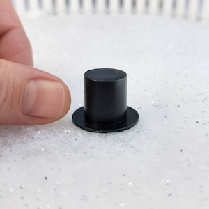Miniature Top Hats,black,mini Snowman Hats,dollhouse,fairy Garden ...