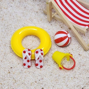 Beach Miniatures,miniature Deck Chair,mini Beach Ball,sunglasses ...