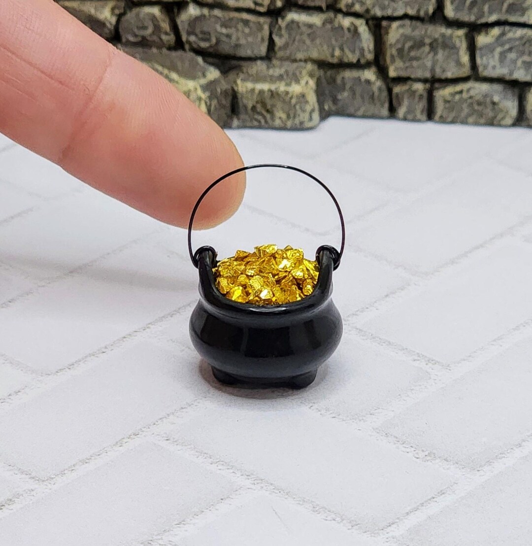 Miniature Pot of Gold,1:12 Scale,tiny Cauldron,st.patricks Day ...
