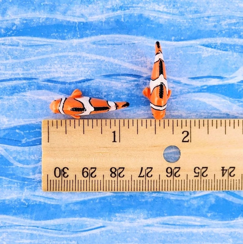 Miniature Clownfish,tiny Fish Figurine,terrarium Supplies,diorama,tiny ...