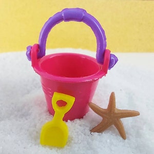 Miniature Beach Bucket Spade Shovel,mini Beach Accessory,fairy Garden ...
