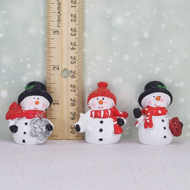 ONE Miniature Snowman,christmas Miniatures,dollhouse Christmas,fairy ...