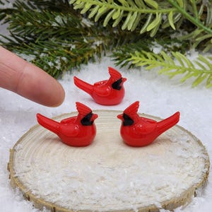 Miniature Cardinals,christmas Miniatures,christmas Craft Supply,fairy ...