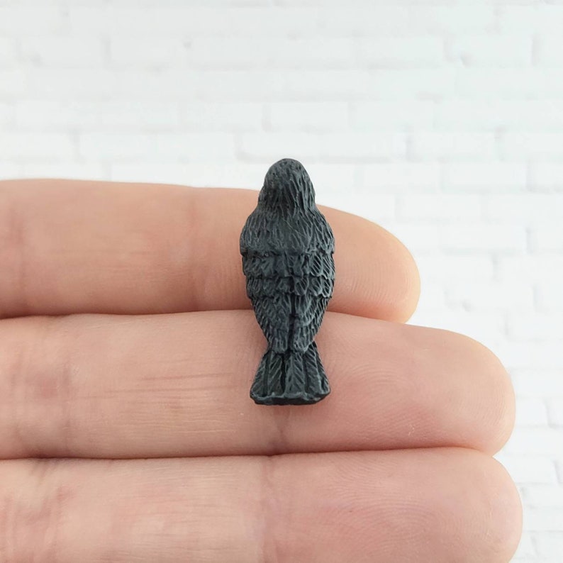 Miniature Raven,crow,black Bird, Halloween Miniatures,dollhouse ...