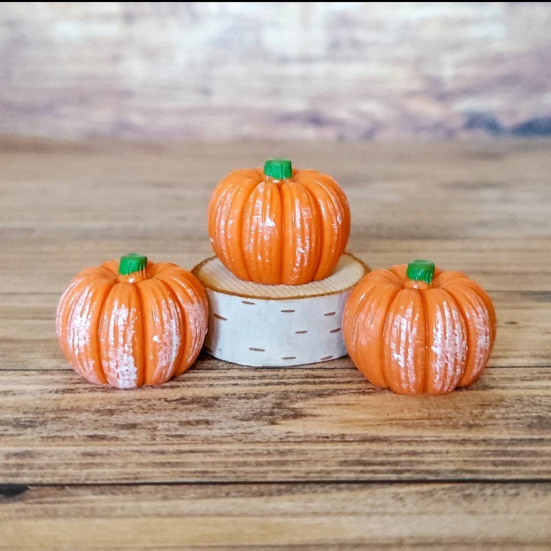 Set of 3 Miniature Pumpkins1:12 Scale Pumpkinsfall - Etsy