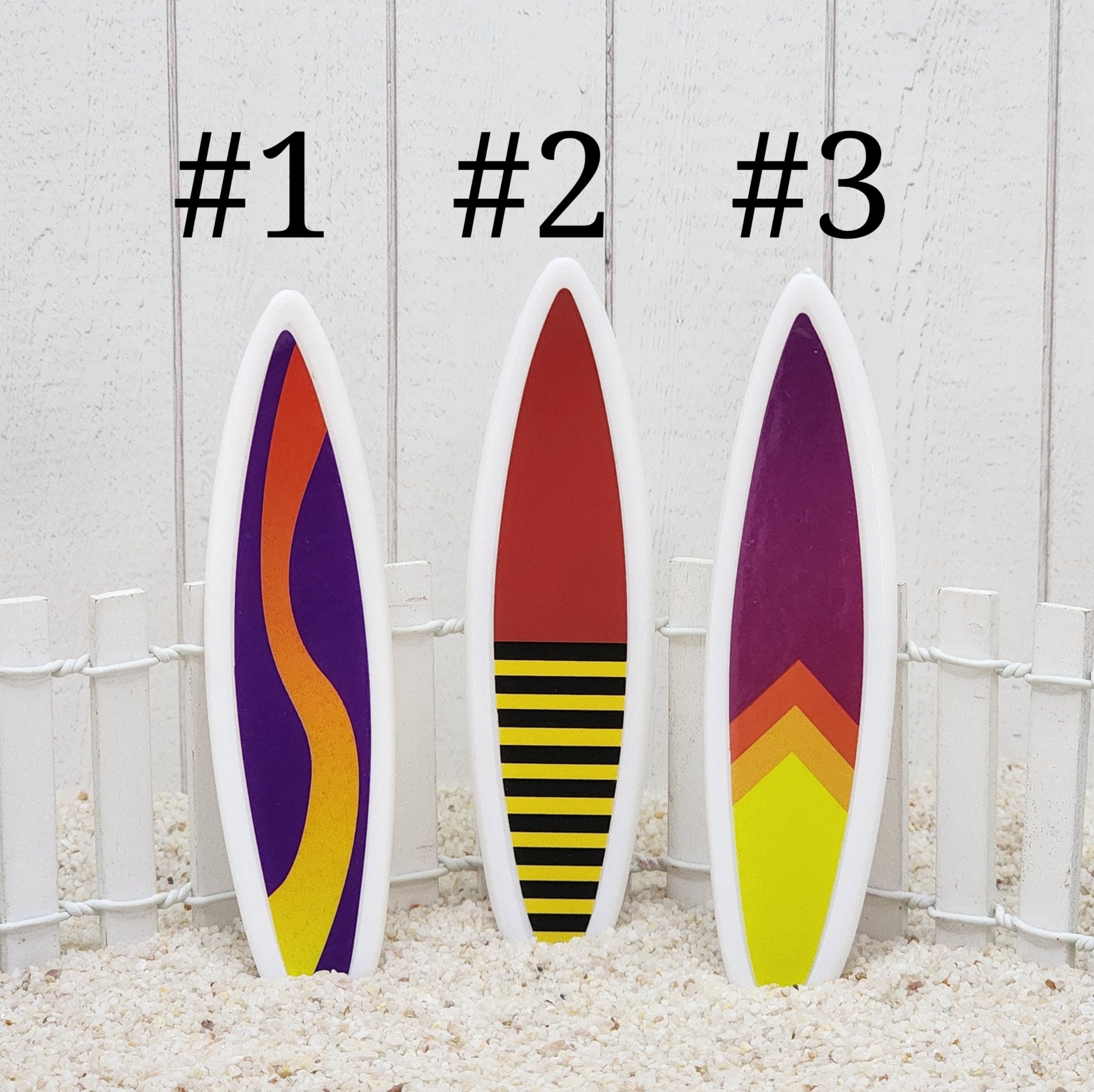 Beach Miniatures,miniature Surfboard,miniature Palm Trees,dollhouse ...