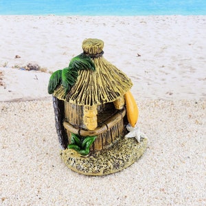 Mini Beach Hut,miniature Tiki Hut,fairy Garden Accessory,mini Beach ...