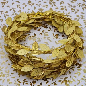 12 FT. Miniature Gold Leaf Garland,wired Leaf Garland,miniature ...