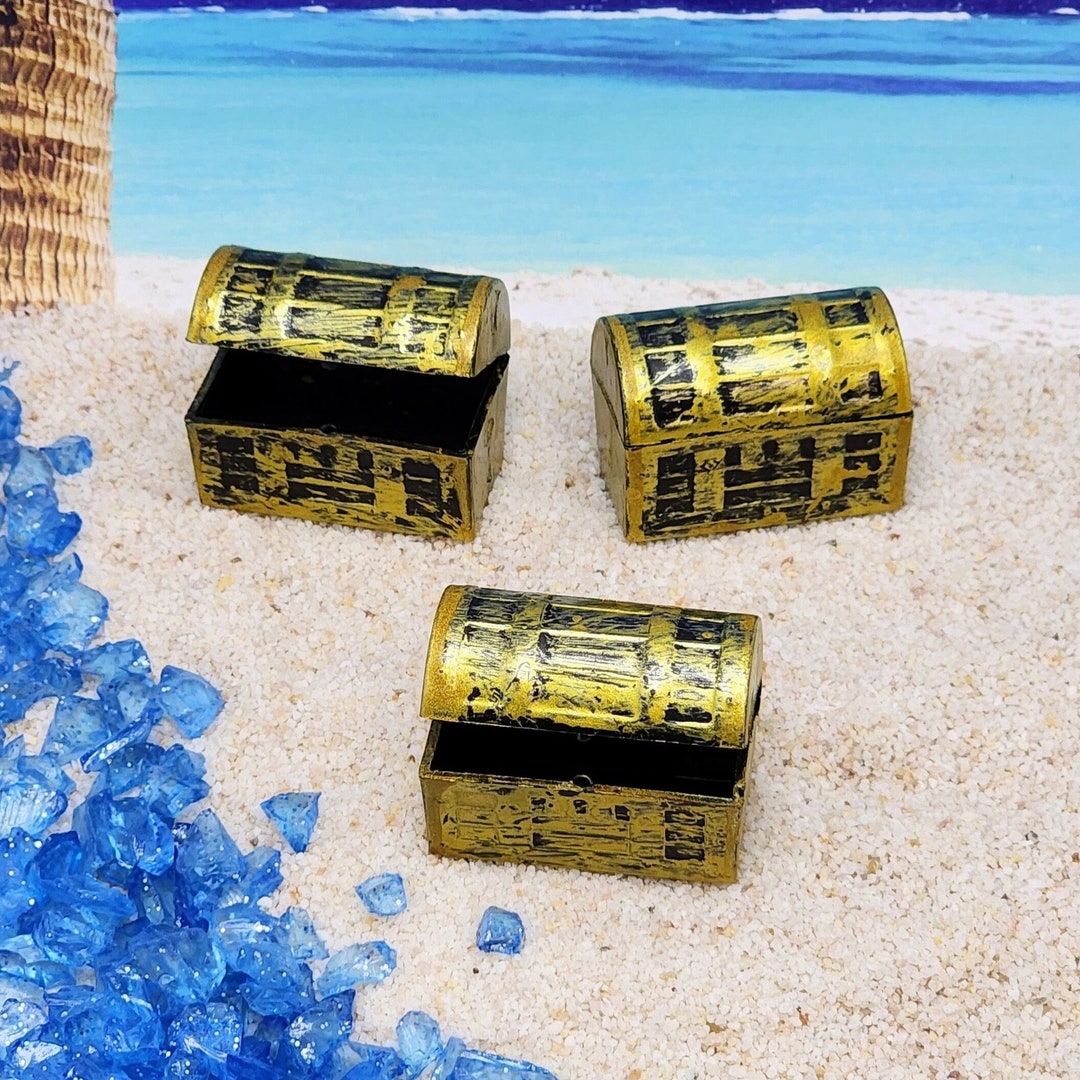 Miniature Treasure Chest Trunk,pirate Chest,mermaid Chest,dollhouse ...