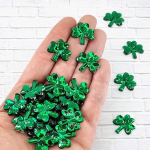 25 Shamrocks,miniature Shamrock Embellishments,st Patrick's Day, Craft ...