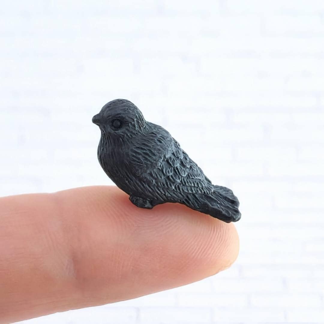 Miniature Raven,crow,black Bird, Halloween Miniatures,dollhouse ...