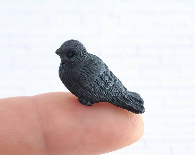Miniature Raven,crow,black Bird, Halloween Miniatures,dollhouse ...