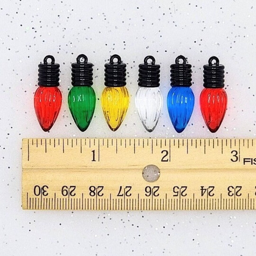 6 Miniature Christmas Lights,buttons,christmas Miniatures,christmas ...