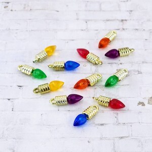 12 Tiny Christmas Lights,miniature Christmas Light Bulbs,dollhouse ...