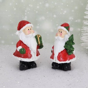 Miniature Santa,christmas Miniatures,dollhouse Christmas,fairy Garden ...