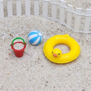 Miniature Pool Float,duck Float,miniature Beach Ball,miniature Sand ...