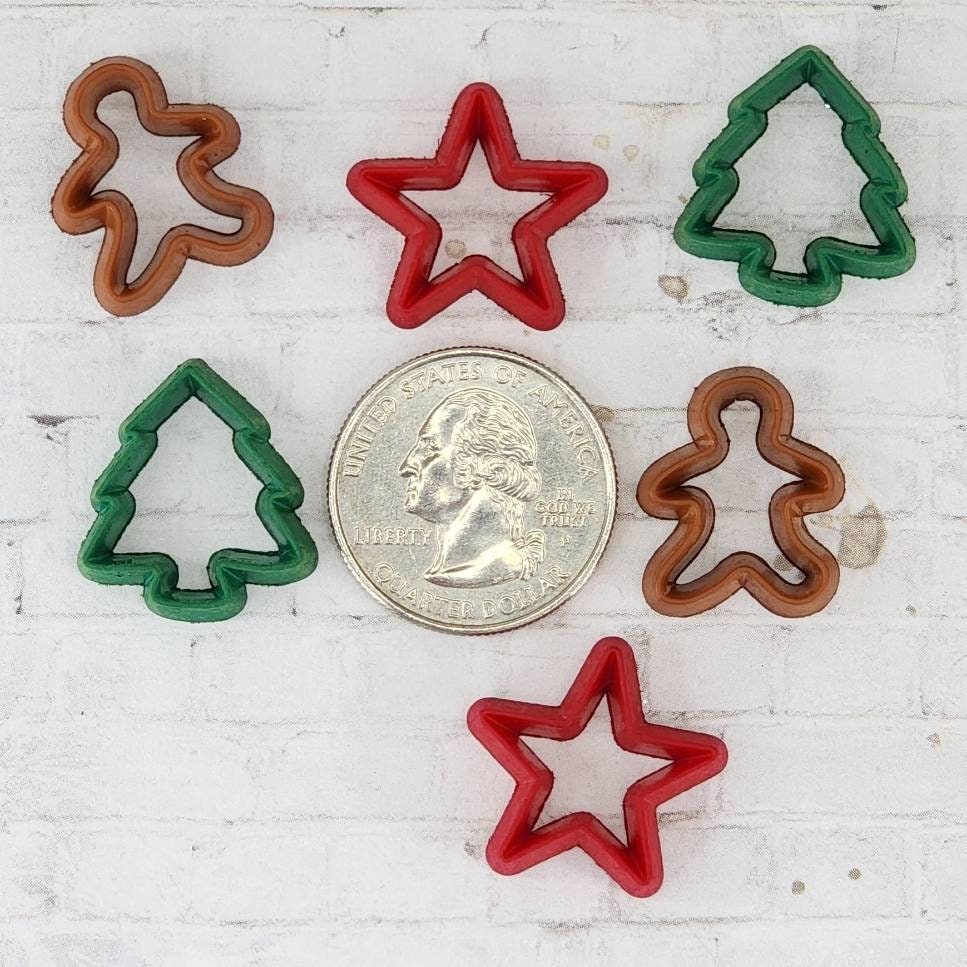 Miniature Christmas Cookie Cutters,christmas Miniatures,dollhouse ...