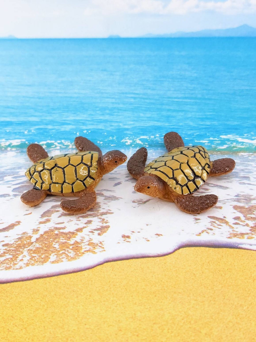 Miniature Sea Turtle,fairy Garden Accessories,miniature Beach Garden ...