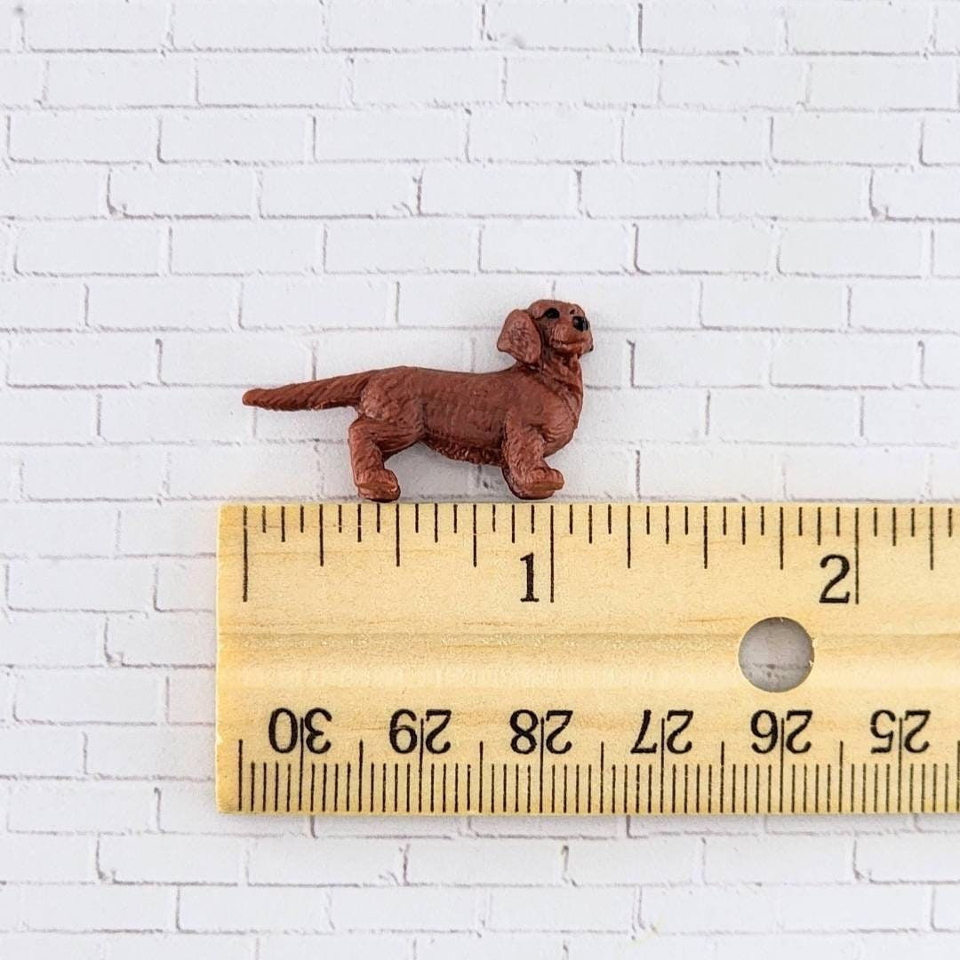 Miniature Dachshund Figurine,tiny Dog,dollhouse Dog,miniature Dog ...