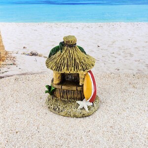 Mini Beach Hut,miniature Tiki Hut,fairy Garden Accessory,mini Beach ...