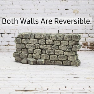 TWO Miniature Stone Walls,faux Stone,miniature Brick Wall,reversible ...