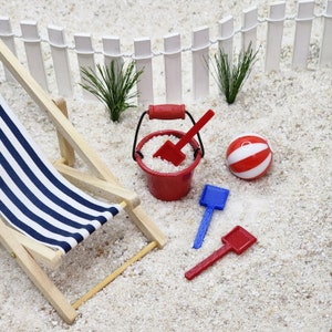 Beach Miniatures,miniature Deck Chair,mini Beach Accessories,dollhouse ...