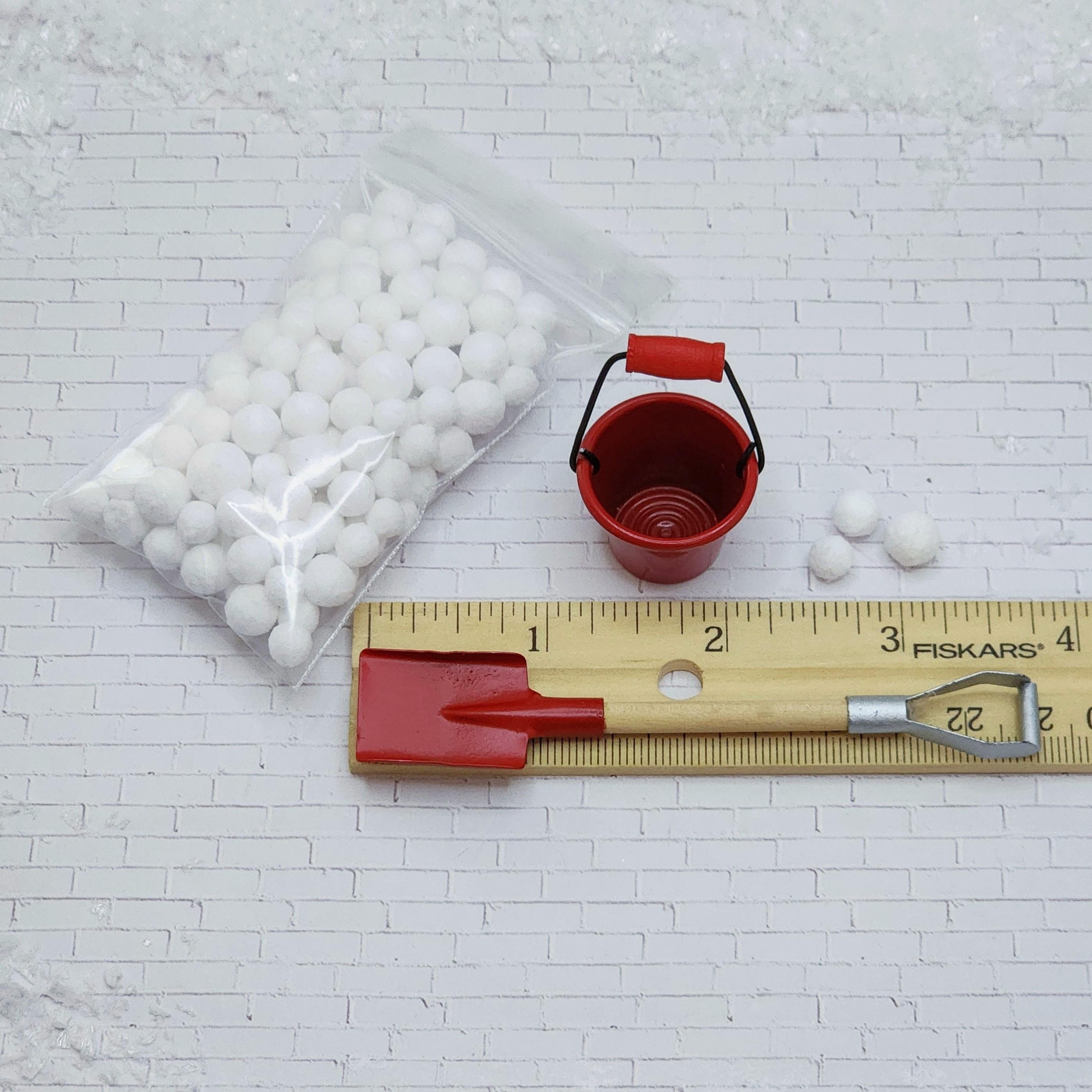 Christmas Miniatures,miniature Snow Shovel,tiny Snowballs,mini Snowball ...