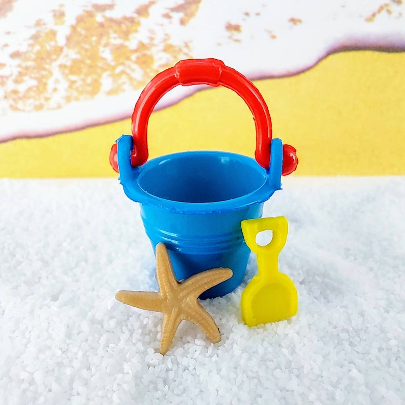 Miniature Beach Bucket Spade ShovelMini Beach AccessoryFairy | Etsy