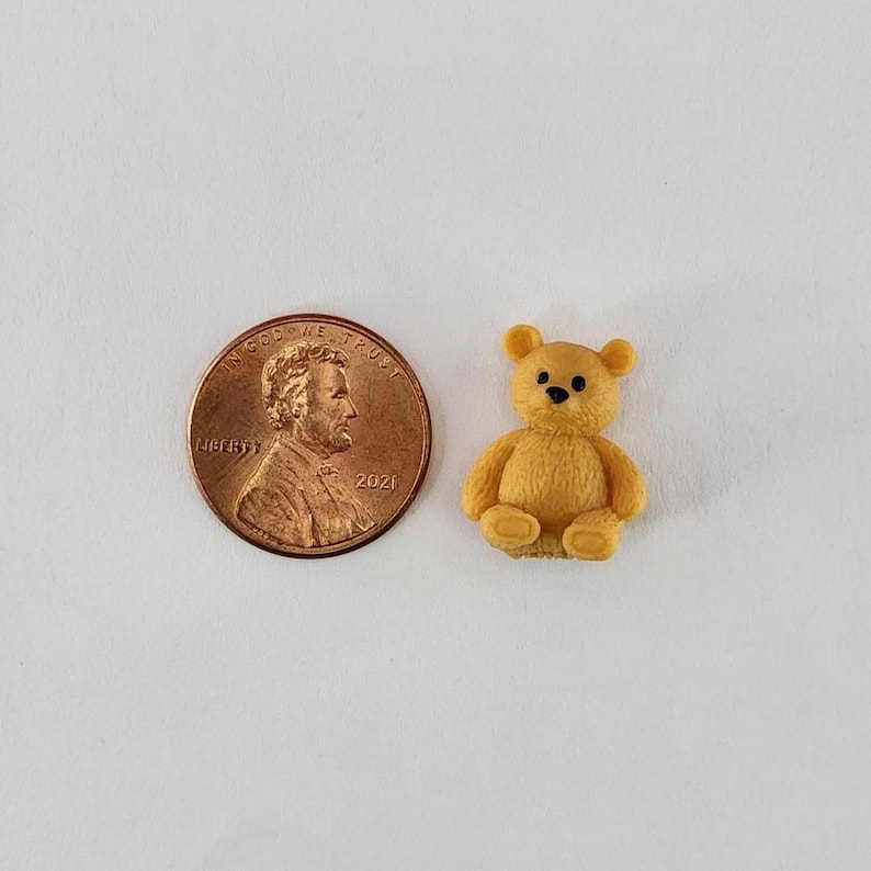 Tiny Miniature Teddy Bear,dollhouse Miniatures,terrarium Supplies ...