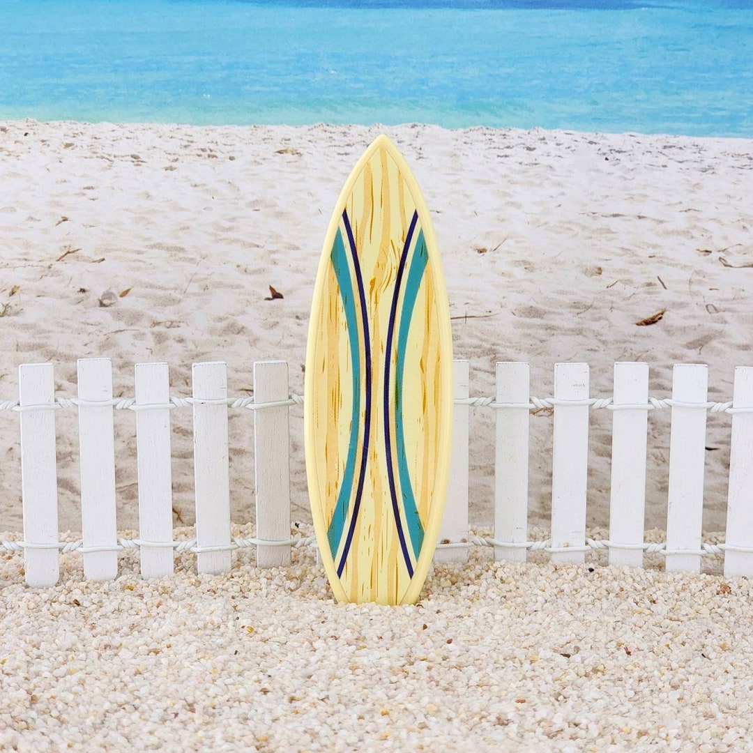 Miniature Surfboard,beach Miniatures,dollhouse Miniatures,beach Cake ...