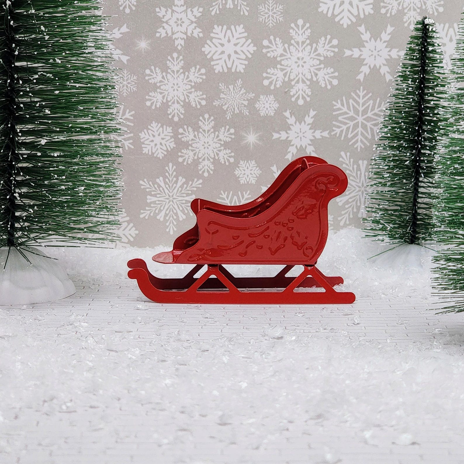 Miniature Sleigh,santa Sled,christmas Miniatures,dollhouse Sleigh,fairy ...