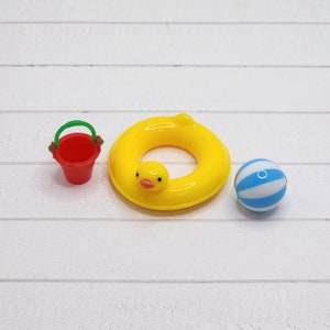 Miniature Pool Float,duck Float,miniature Beach Ball,miniature Sand ...