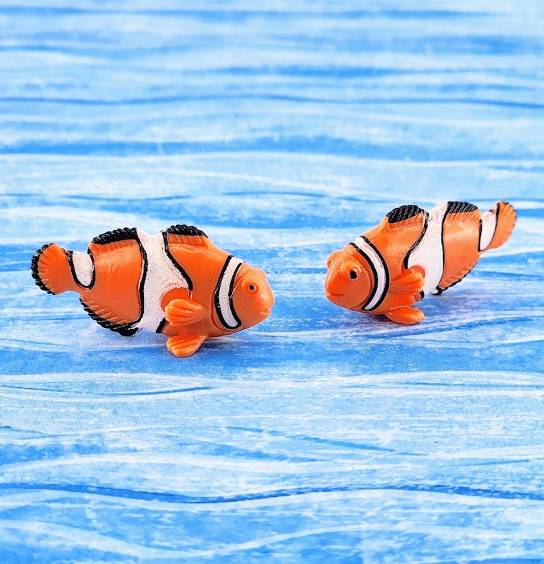 Miniature Clownfish,tiny Fish Figurine,terrarium Supplies,diorama,tiny ...