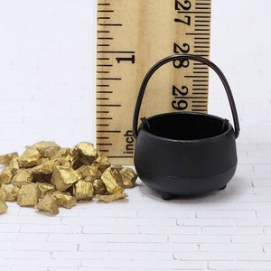 Miniature Pot of Gold,st.patricks Day Miniatures,gold Nuggets,dollhouse ...