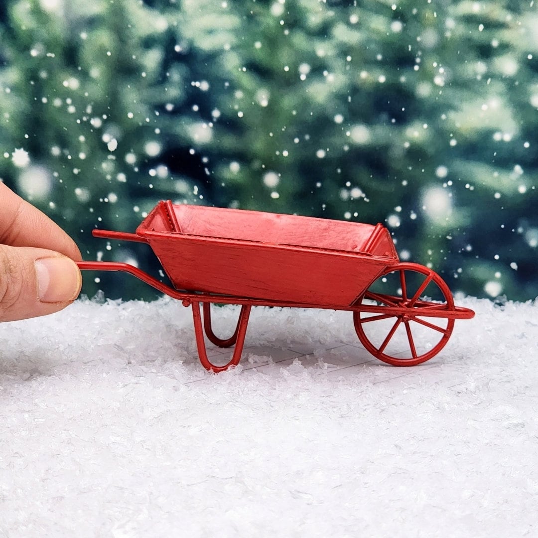 Miniature Wheelbarrow,metal,dollhouse Miniature,fairy Garden Accessory ...