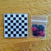 Miniature Checkers Game, 1:2 Scale Checkers, Dollhouse Game,wooden ...