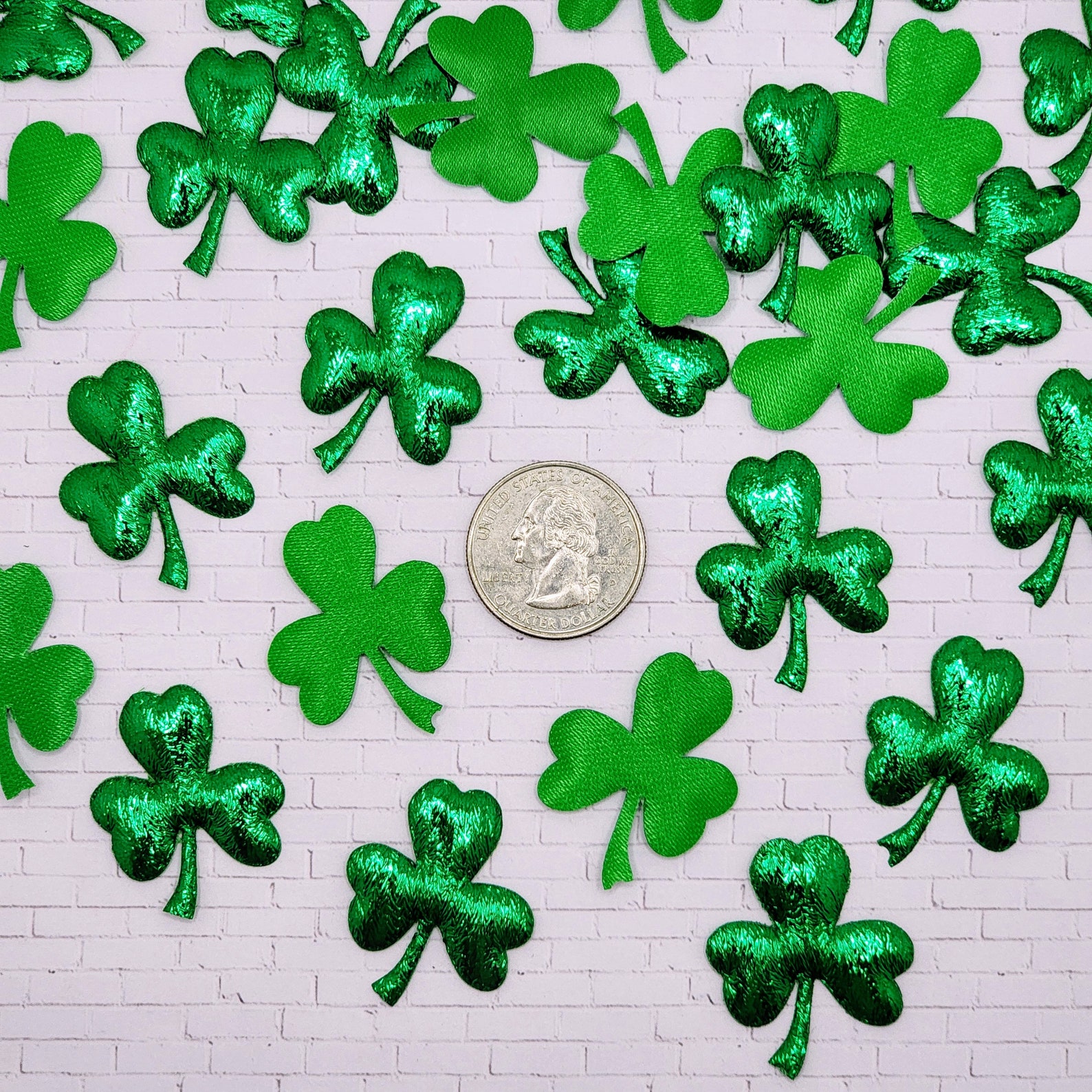 Miniature Shamrocks,clovers,fabric,shamrock Embellishments,st Patrick's ...