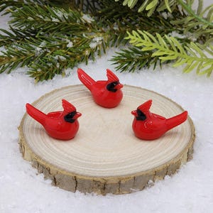 Miniature Cardinals,christmas Miniatures,christmas Craft Supply,fairy ...